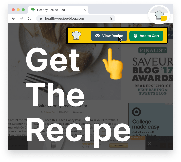 Recipe Cart | Recipe Viewer And Grocery Delivery Extension